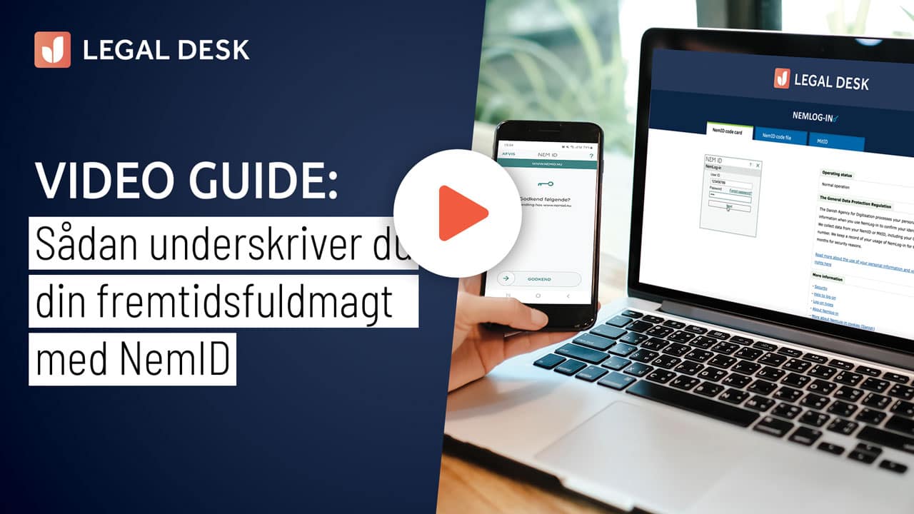 Tinglysning - Sådan underskrives fremtidsfuldmagt - Legal Desk